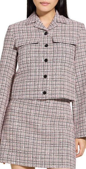 Theory - Cropped Tweed Jacket
