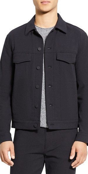 Theory - River Stretch Neoteric Twill Trucker Jacket