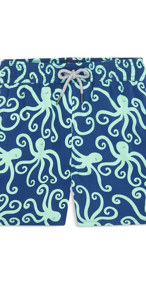 Tom & Teddy - Boys' Octopus Print Swim Trunks