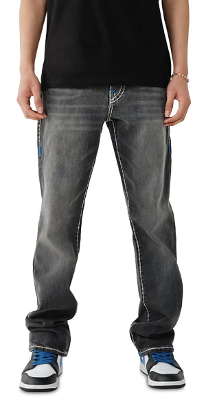 True Religion - Ricky Flap Super T Straight Fit Jeans in Advocate Gray