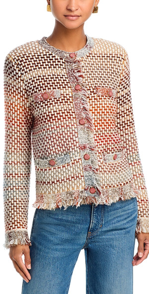 Veronica Beard - Sariyah Fringe Knit Jacket