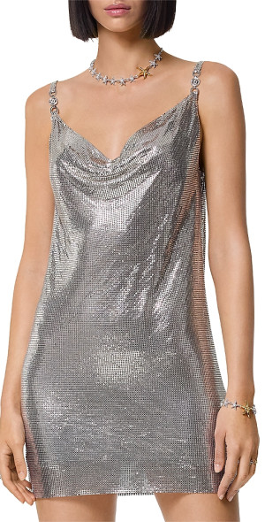 Versace - Aluminum Metal Mesh Mini Dress