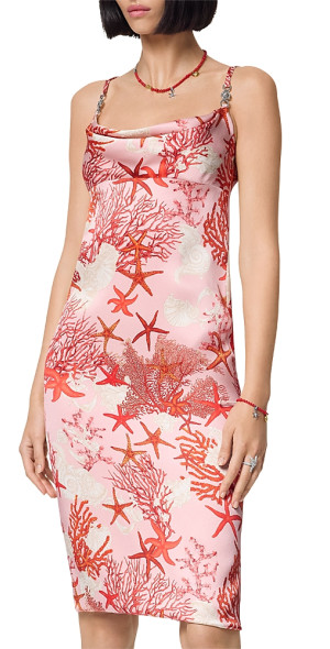 Versace - Silk Hardware Trim Dress