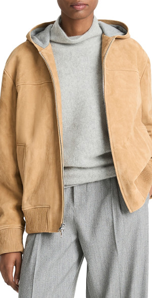 Vince - Hooded Suede Jacket