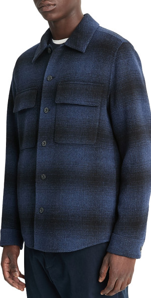 Vince - Wool & Nylon Splittable Plaid Shirt Jacket