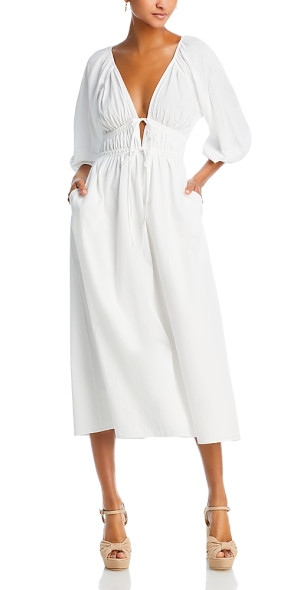 Wayf - Angela Ruched Midi Dress