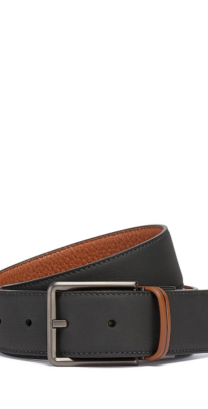Zegna - Men's Vicuna Color Grained Reversible Leather Belt