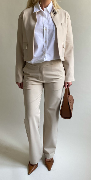 Djerf Avenue - Day-to-day Pants Cream Djerf Avenue - Day-to-day Pants Cream
