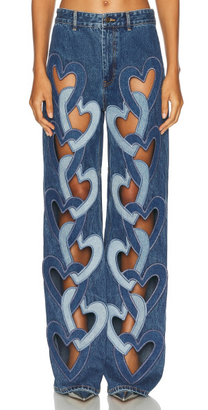 AREA - Heart Cutout Wide Leg