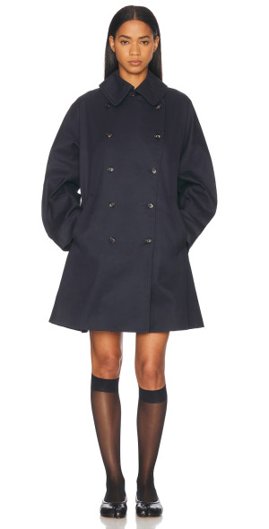 BODE - Waxed Herringbone Peacoat