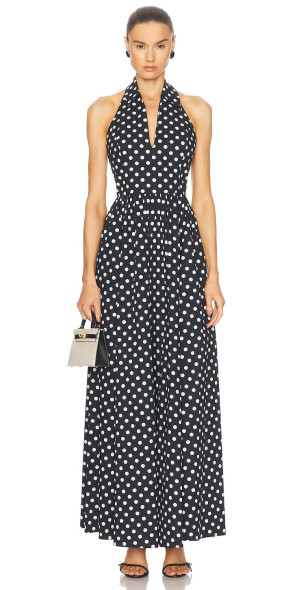 CAROLINE CONSTAS - Aya Open Back Collared Gown