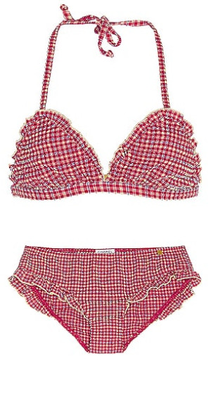 chanel - Chanel Gingham Check Coco Bikini Set