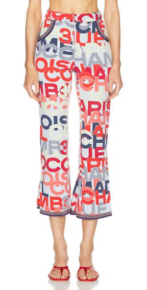 chanel - Chanel Logo Wide Leg Pant