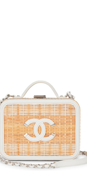 chanel - Chanel Raffia Rattan Filigree Vanity Case
