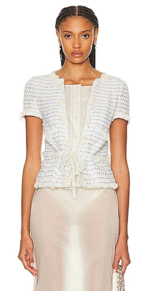 chanel - Chanel Tweed Top