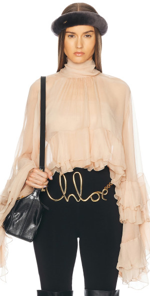 Chloe - High Low Ruffle Top
