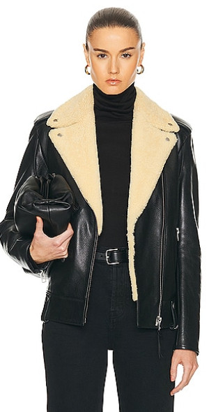 coach - Coach Leather Shearling Moto Jacket