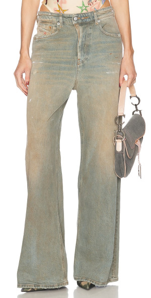 Diesel - Low Rise Wide Leg Jeans