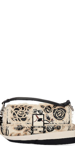 fendi - Fendi Floral Embroidered Baguette Bag