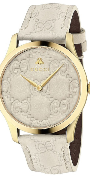 Gucci - Leather Signature Strap Watch