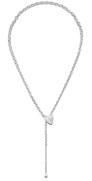 Gucci - Trademark Heart Motif Lariat Necklace In Sterling Silver