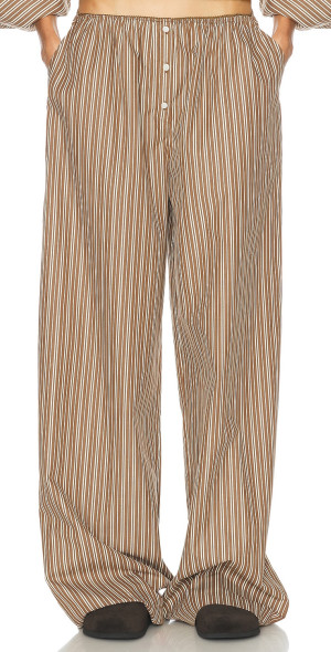 Helsa - Pinstripe Poplin House Pants