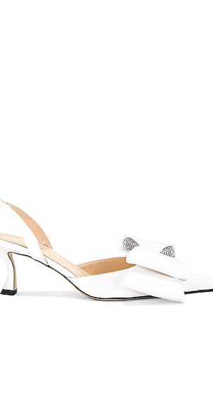 MACH & MACH - Le Cadeau Satin Kitten Heel Slingback Pump