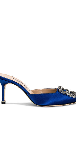 Manolo Blahnik - Satin Hangisimu 70 Mule