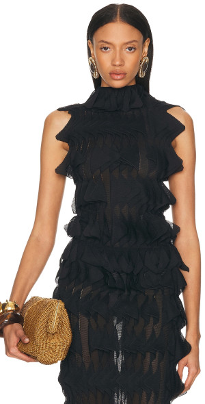 Missoni - Sheer Ruffle Top