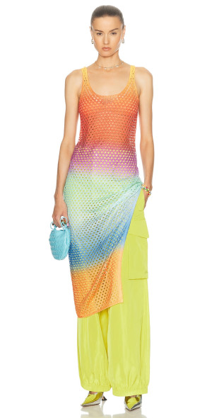 Monse - Blurry Stripe Midi Crochet Dress