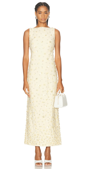 SIMKHAI - Claudia Embellished Midi Dress