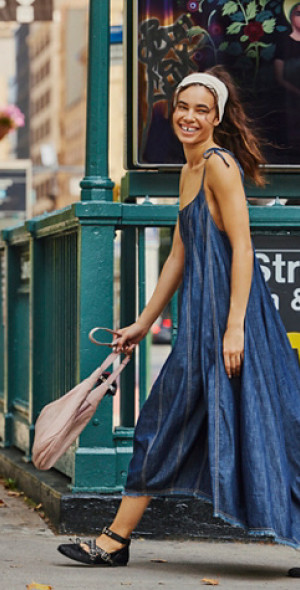 Free People - Denim Dreams Midi Dress