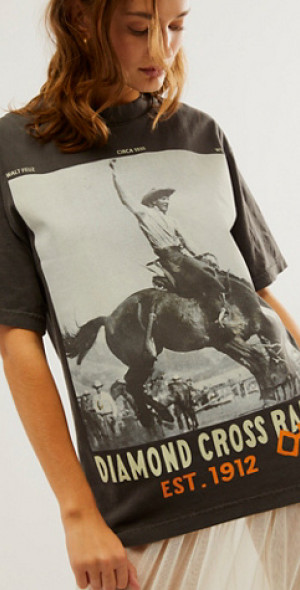 Free People - Diamond Cross Ranch Saddle Tee