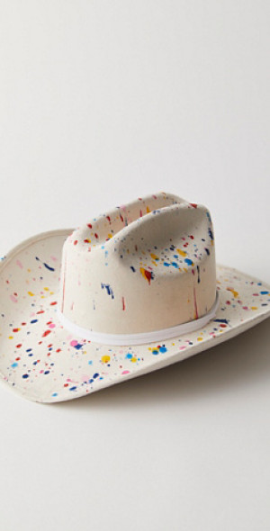 Free People - Paint Splatter Cowboy Hat