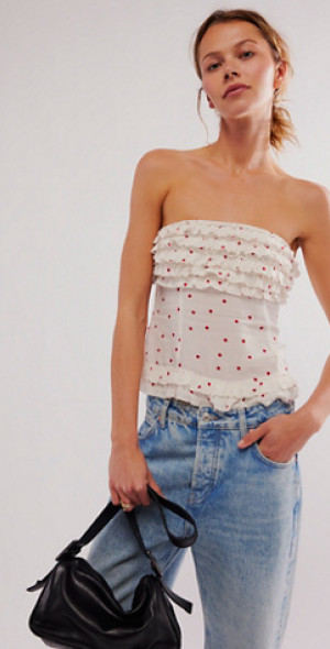 Free People - Ruffle Tube Top