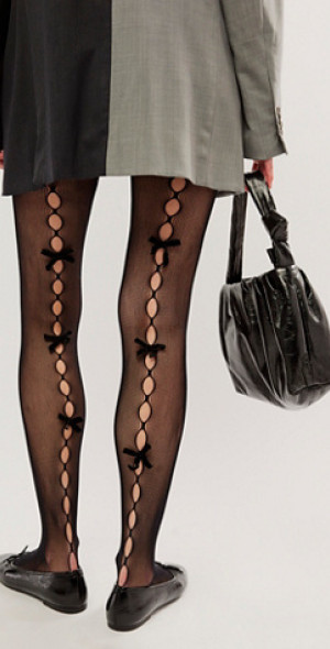 Free People - Velvet Peek A Bow Tights
