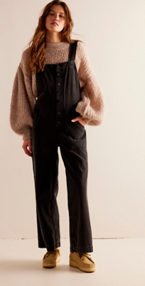 Free People - We The Free Fields Of Flowers Wide-Leg Overalls