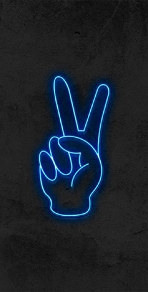 Good Vibes Neon - Peace Hand Neon Sign