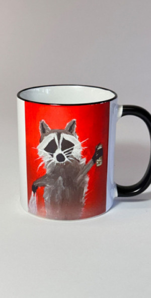 The Huron House - Detroit Folk Artist Twilark Party Raccoon