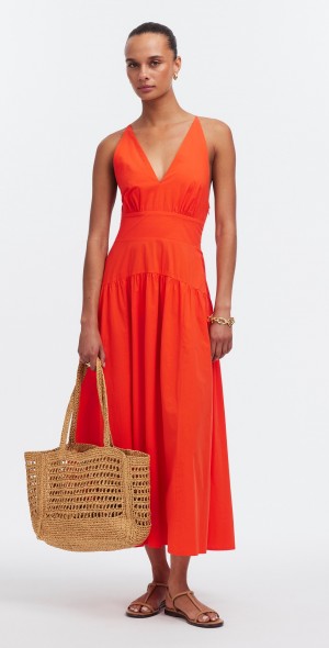 Madewell - Smocked Halter Midi Dress in Poplin