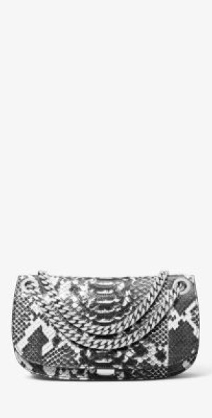 Michael Kors - Christie Mini Python Embossed Leather Envelope Bag