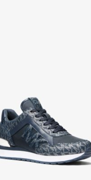 Michael Kors - Maddy Metallic Signature Logo Trainer