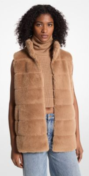 Michael Kors - Quilted Faux Fur Vest