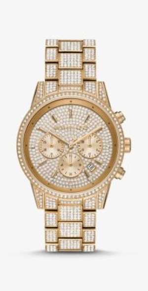Michael Kors - Ritz Pavé Gold-Tone Watch