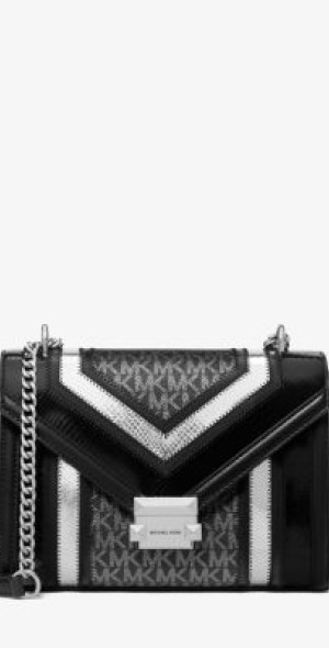 Michael Kors - Whitney Medium Signature Logo and Metallic Shoulder Bag