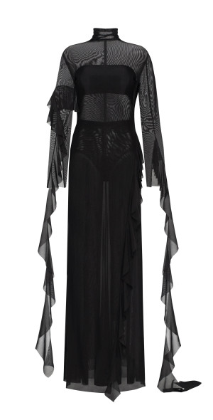 Milla - Chic sheer co-ord set in black, Xo Xo