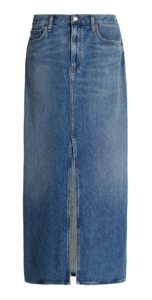 Agolde - - Leif Denim Maxi Skirt - Medium Wash - 28 - Moda Operandi