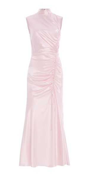 Alejandra Alonso Rojas - - Exclusive Aline Mock-Neck Silk Mini Dress ...