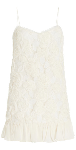 Alexis - - Blanc Rosette-Detailed Georgette Mini Dress - Ivory - M