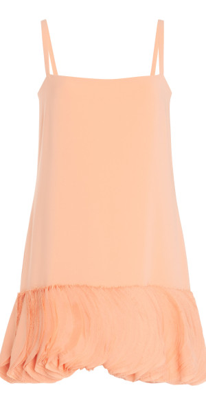 Alexis - - Yuri Ruffled Crepe de Chine Mini Shift Dress - Orange - S ...
